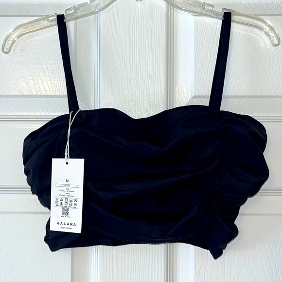 HALARA | Tops | Nwt Halara Black Scrunched Top Size Medium | Poshmark